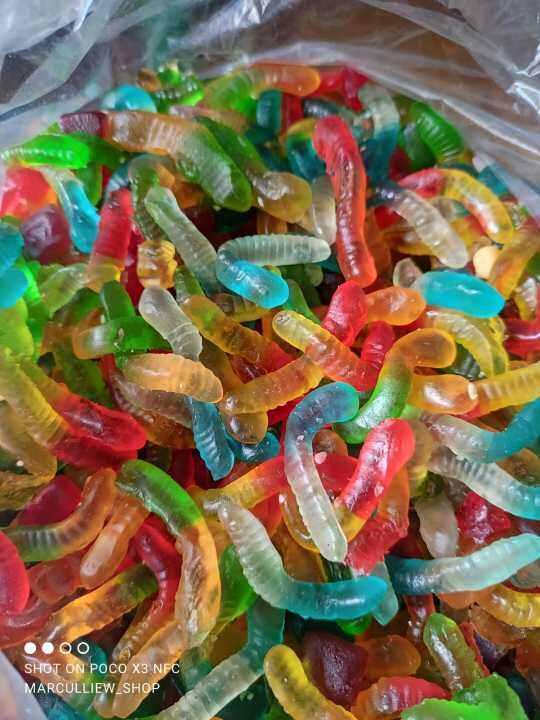 yupi jelly gummy neon stik yupi cacing 500gr | Lazada Indonesia