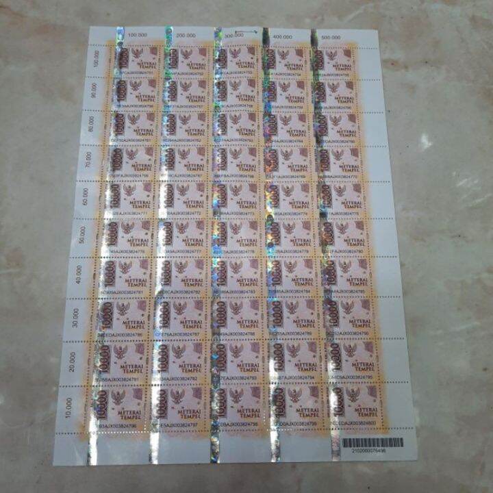 Materai 10000 Asli 100% Kantor Pos Indonesia Materai 10.000 Tempel | Lazada Indonesia