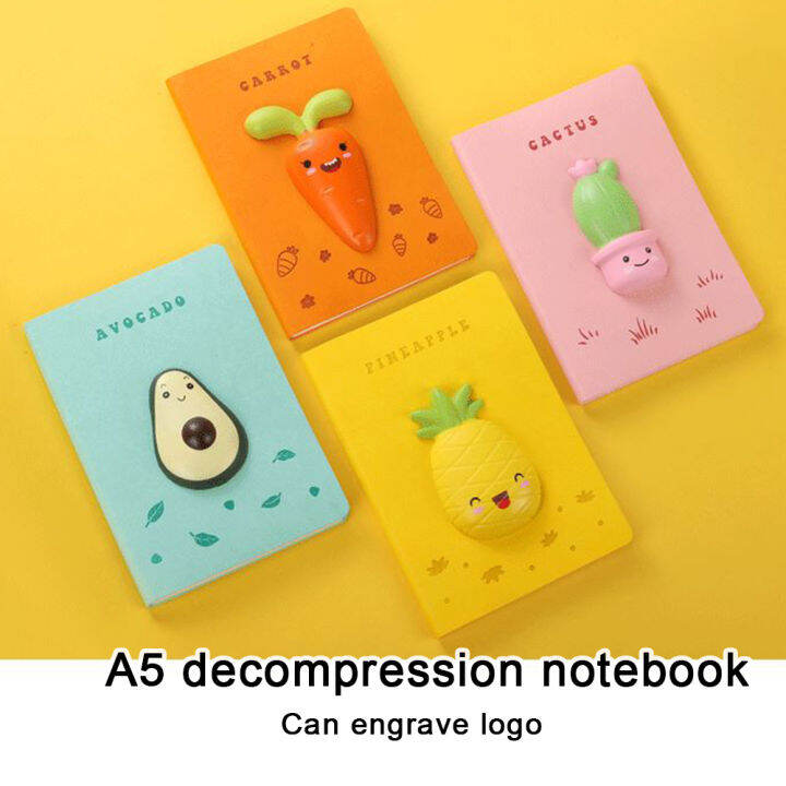 (Free logo engraving) Student decompression notebook, soft leather ...