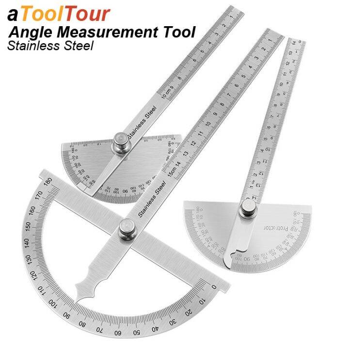 Angle Meter Measure Protractor Ruler Metal Finder 180 Degree Guage ...
