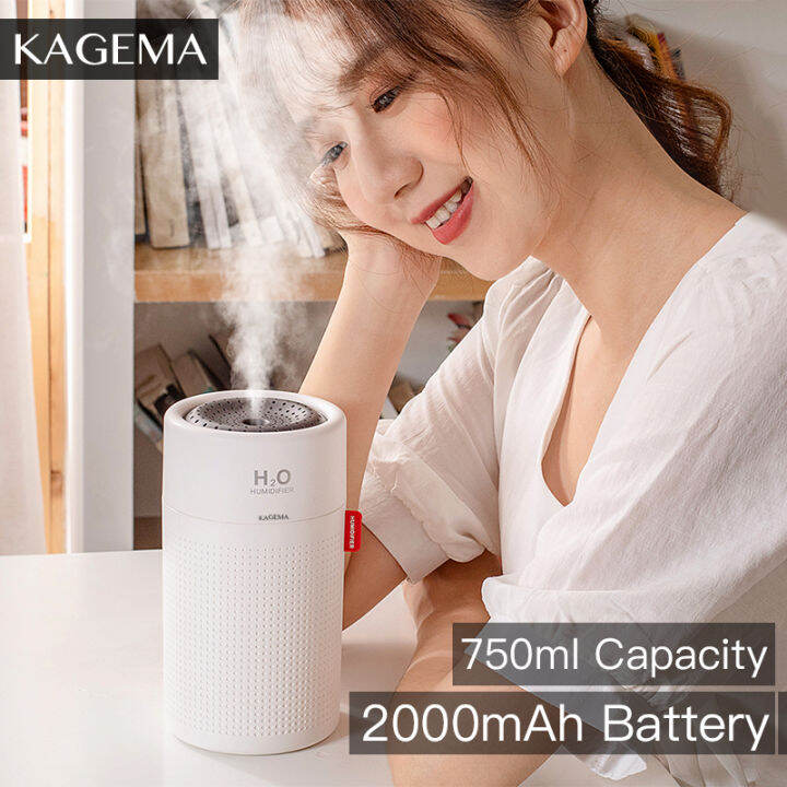 KAGEMA 750Ml ความจุมากเครื่องเพิ่มความชื้นในอากาศแบบพกพาสำลีก้าน5ราก | Lazada.co.th