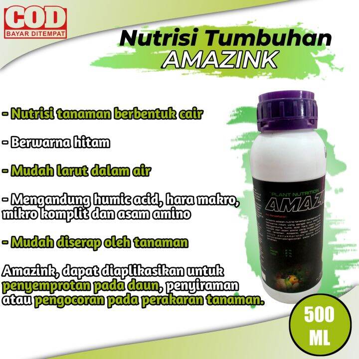 [[Perangsang Pertumbuhan & Perkembangan Tanaman]] Nutrisi Tumbuhan AMAZINK 500ml | Lazada Indonesia