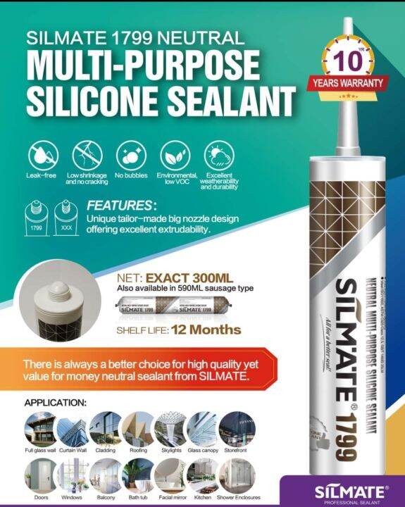silmate silicone sealant neutral cure 1799 | Lazada PH