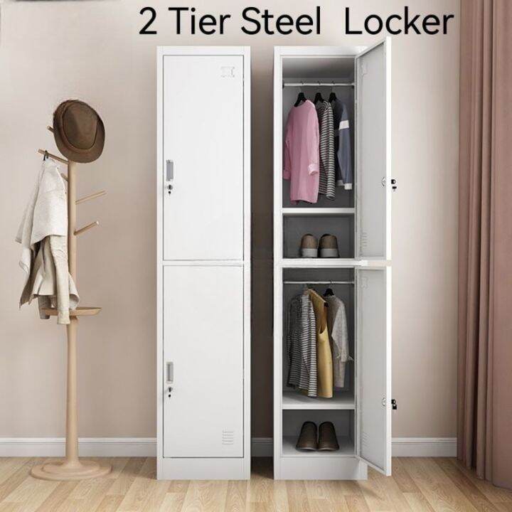 2 TIER STEEL LOCKER HOSTEL CABINET WARDROBE ALMARI HOSTEL | Lazada