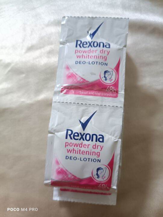 SALE!! REXONA POWDER DRY WHITENING 3ML DEO LOTION 12 sachet (watermarks ...