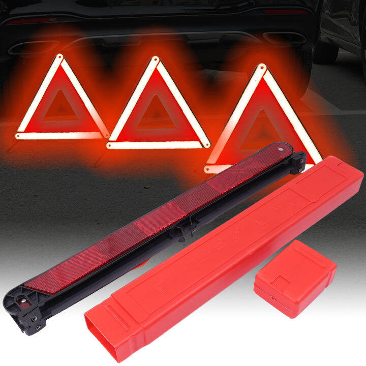 Red Triangle Warning Sign Car Emergency Stopping Accident Tripod Safety ...