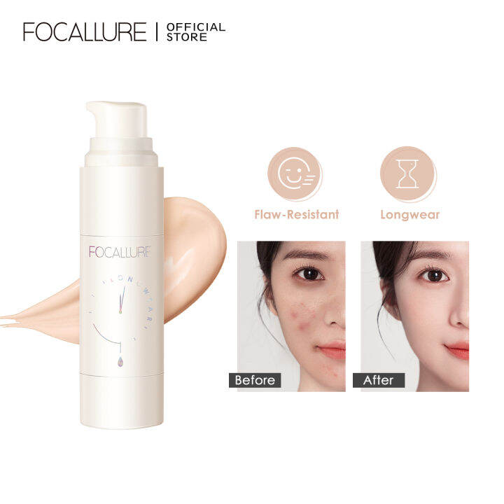 FOCALLURE Full-Coverage Foundation Skin Care Ingredients Waterproof ...