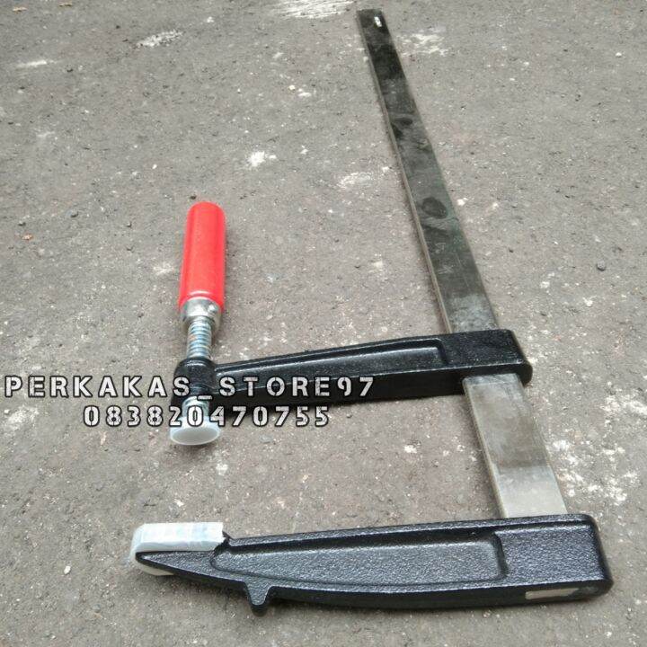 Clamp F alat pres kayu 120 mm × 500 mm penjepit kayu model F catok kayu ...
