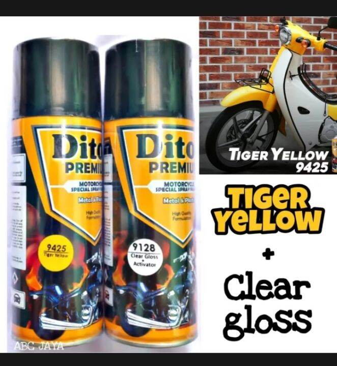 Paket Pylox Diton Premium 400ml Tiger Yellow Kuning 9425 + Clear ...