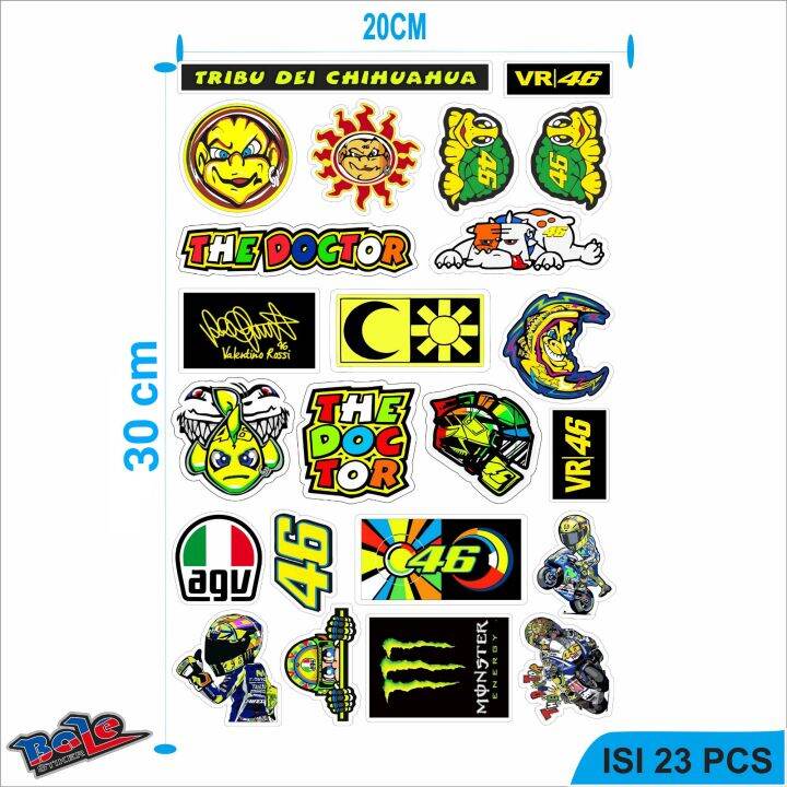 STIKER PACK ROSSI isi 23 pcs sticker valentino rossi | Lazada Indonesia