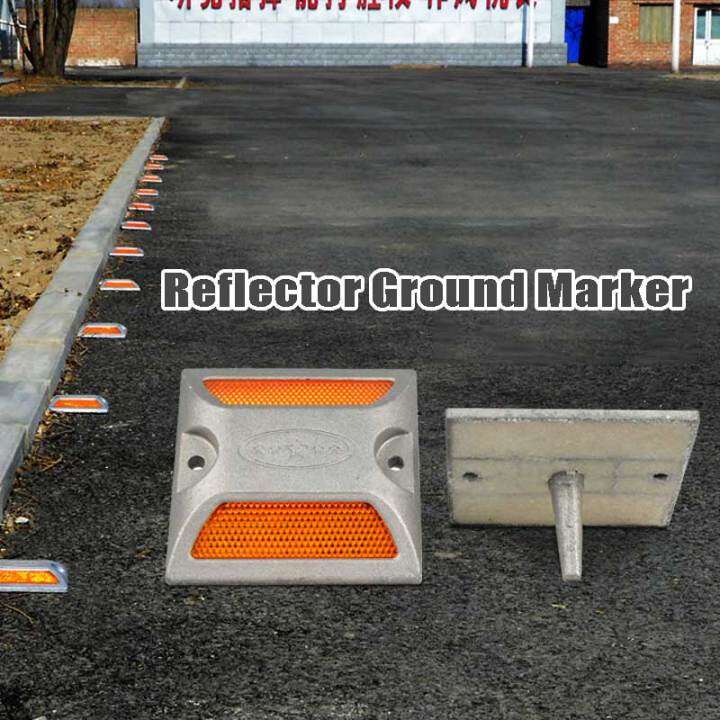 Heavy Duty Safety Road Reflector / Aluminum Ground Marker / Pavement ...