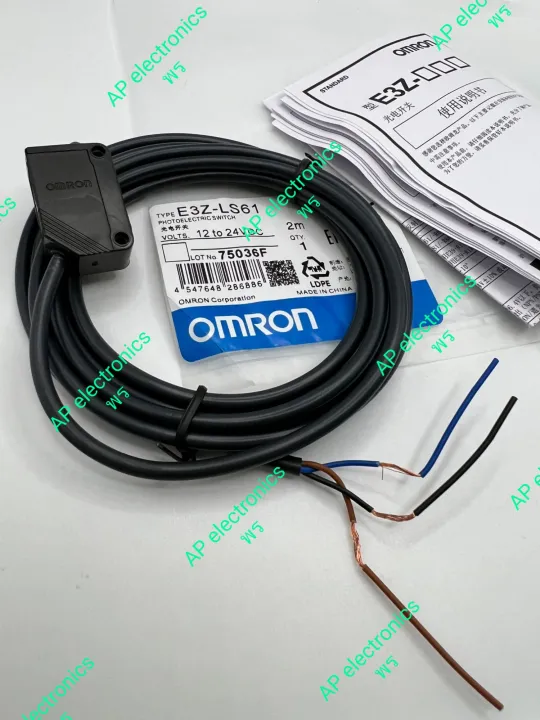 Omron photoelectric switch E3Z-LS61 Supply voltage 12-24vdc Sensing distance : 20 to 200mm Light ...