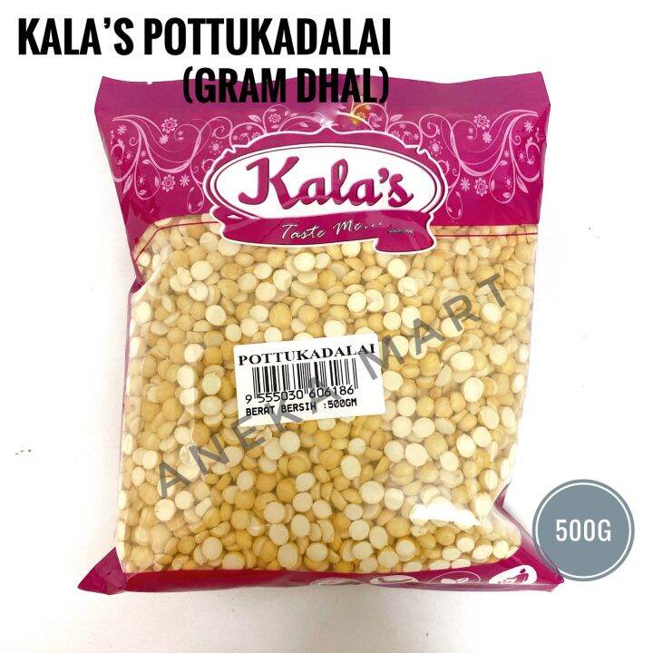 Kala's Pottukadalai Roasted Gram Dhal Fried Gram Pottu kadalai Kacang ...
