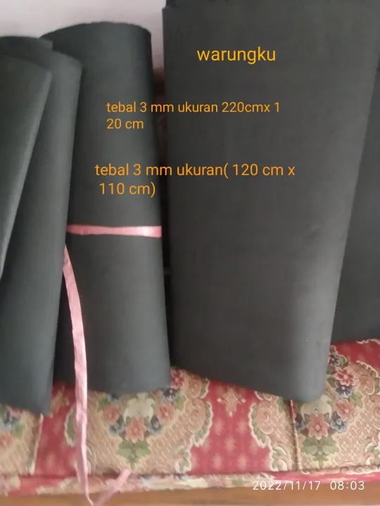 SPON EVA / SPON ATI tebal 3 mm warna hitam Lembaran ukuran (220 cm x ...