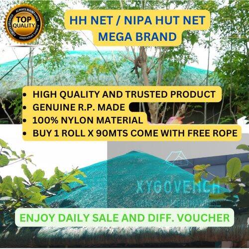 1 ROLL x 8-10FT x 90MTS HH NET / CONSTRUCTION NET / NIPA HAT / FISH ...