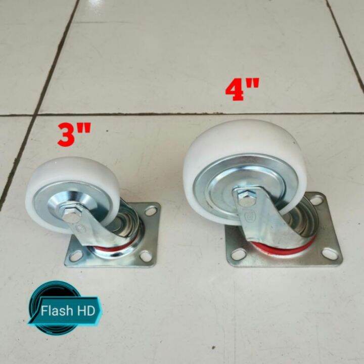 Roda karet Nylon /roda trolley/roda etalase lori HIDUP putar Varian uk ...
