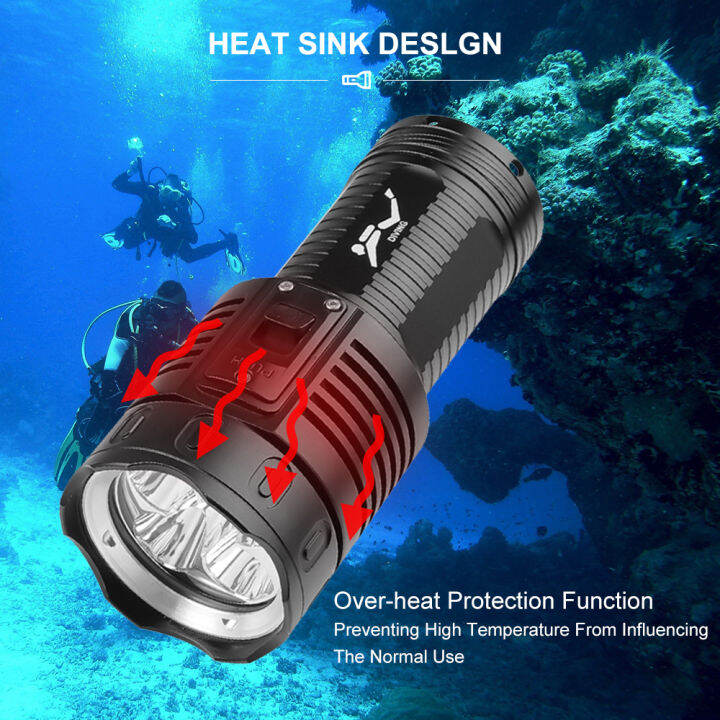 High Power 5 LED Diving Flashlight Waterproof original ipx8 waterproof ...
