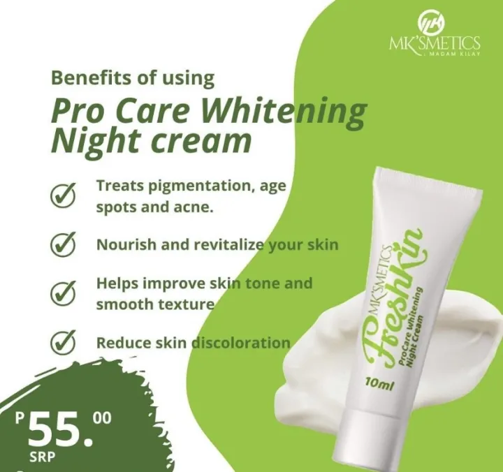 Freshkin Procare Whitening Night cream 10g | Lazada PH