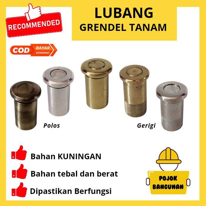 Lubang Grendel Gerendel Pintu Jendela Tanam Dust Proof Kuningan ...