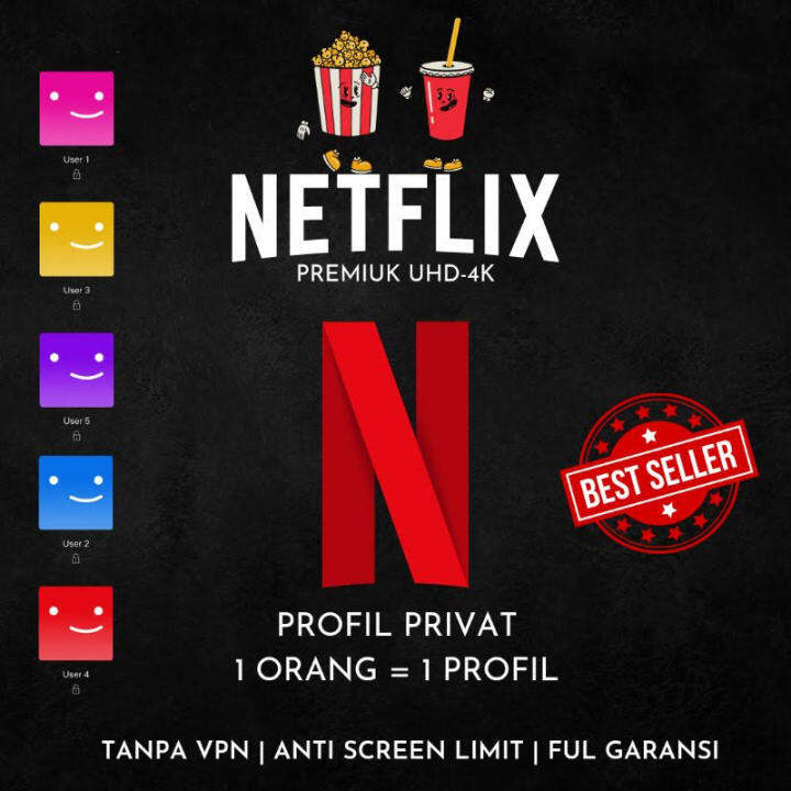 NETFLIX PREMIUM 4K UHD FULL GARANSI 1 BULAN | Lazada Indonesia
