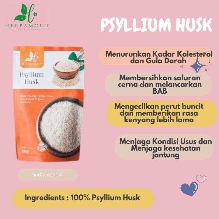 PSYLLIUM HUSK HERBALOV 100GR | Lazada Indonesia
