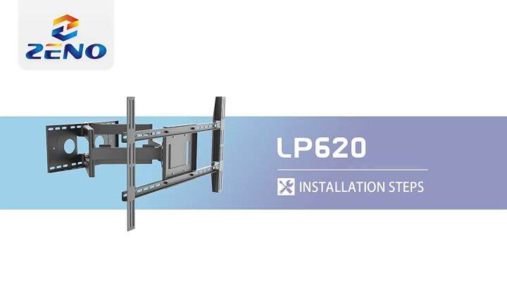 Zeno 100% Authentic LP620 Extra Long Arm Full Motion TV Wall Mount ...