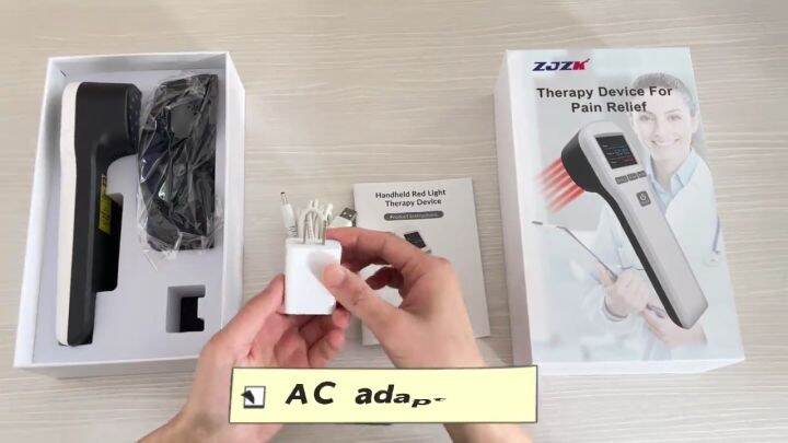ZJZK 808nm 650nm Hand-held Physical Treatment LLLT Low-level Cold Laser Therapy Device For ...