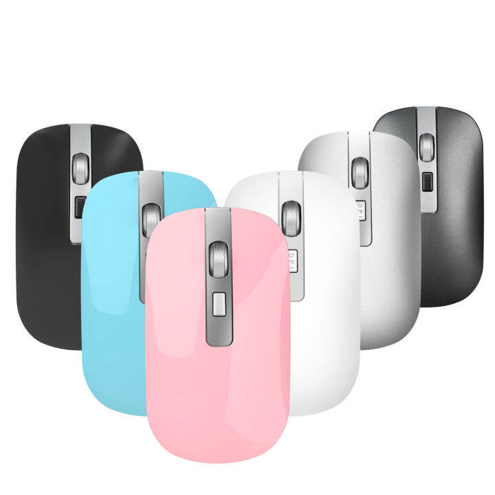 6 Color Wireless Mouse 2.4G Rechargeable Silent Mouse USB M30 800/1200 ...