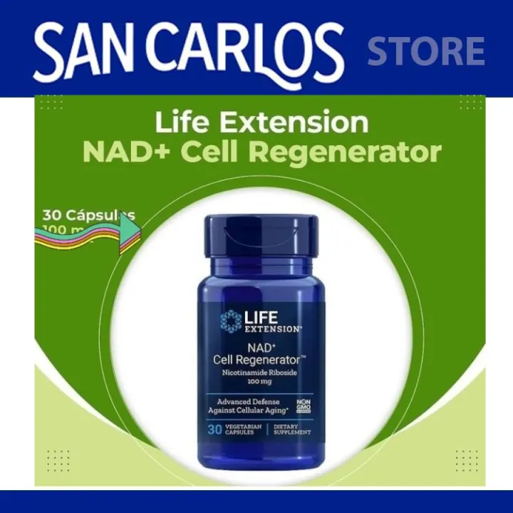 Life Extension NAD+ Cell Regenerator 100mg 30 Vegetarian Capsules ...