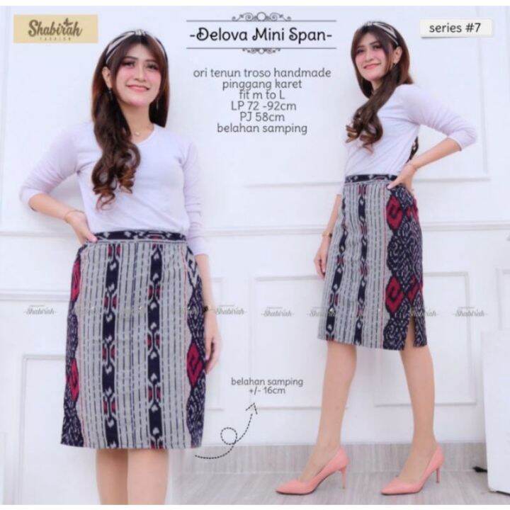 rok span tenun, rok kantor pendek belahan | Lazada Indonesia