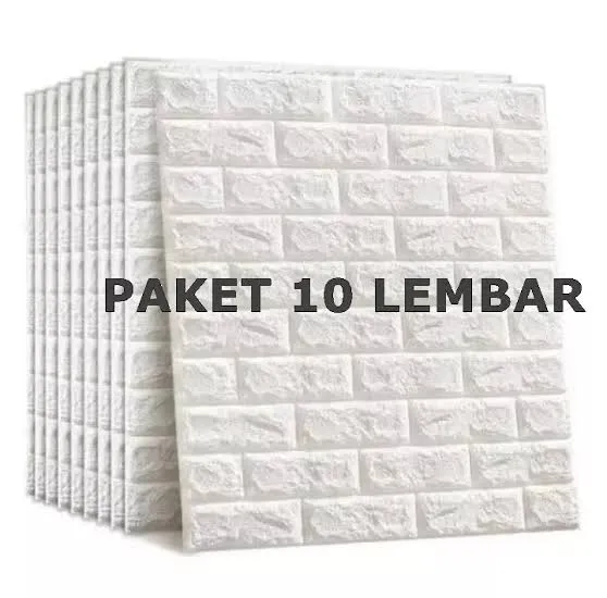 Wallpaper dinding bata foam 3D paket 10 lembar | Lazada Indonesia