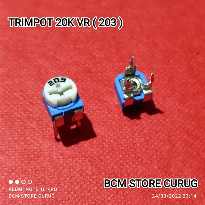 5 BUAH VR 20 k ohm 20K 203 Trimpot Trimmer Variable Resistor VR RM065 ...