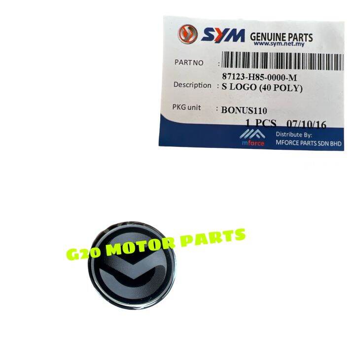 SYM VTS200 S LOGO STICKER EMBLEM ORIGINAL 100% | Lazada