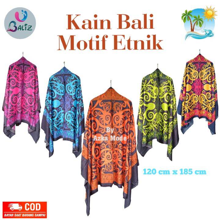 Kain Bali Pantai - Kain Bali Motif Etnik Baru - Sarung Pantai Azka Mode ...