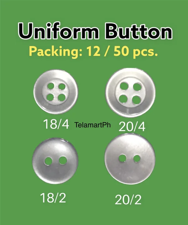 Polo Buttons / Blouse Buttons / Uniform Buttons (per pack) | Lazada PH