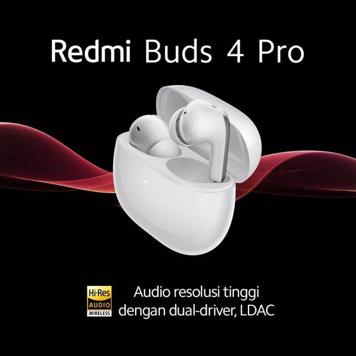 REDMI BUDS 4 PRO ANC 43dB hi-res audio LDAC konektivitas ganda | Lazada ...
