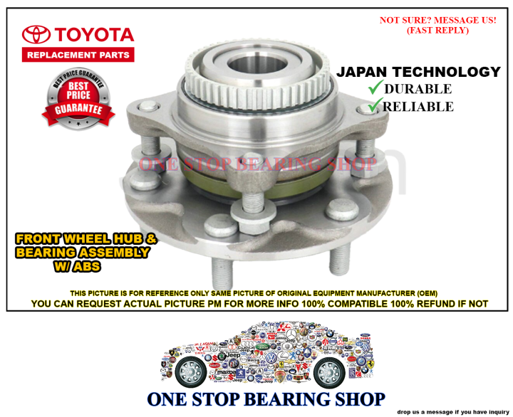 43550-0K030 BRANDNEW JAPAN TECHNOLOGY FRONT WHEEL HUB & BEARING ...