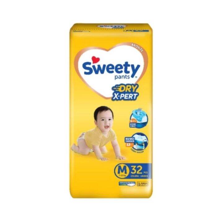 PAMPERS SWEETY BRONZE UKURAN M32 L28 XL26 | Lazada Indonesia