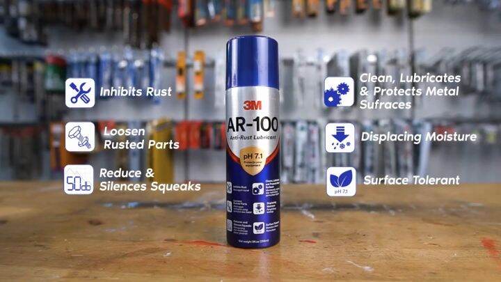 3M AR-100 Anti-Rust Lubricant Aerosal ( 266 ML) For Home Car Metal Multipurpose / Remover Remove ...