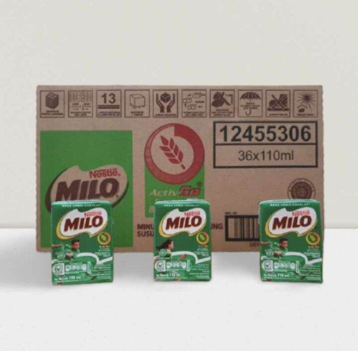 Milo Active-Go UHT Susu Coklat (110ml/36 pcs/dus) | Lazada Indonesia