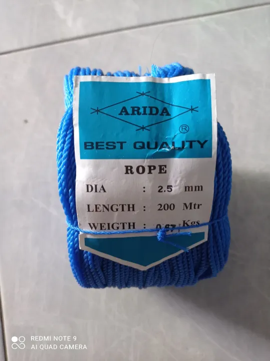 TALI TAMBANG TAMPAR ARIDA 2,5MM 200M TAMBANG JARING IKAN | Lazada Indonesia