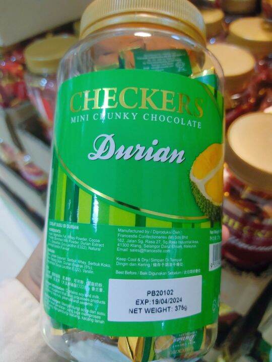 Coklat Langkawi Checkers Mini Chunky Durian Chocolate/Coklat Durian ...