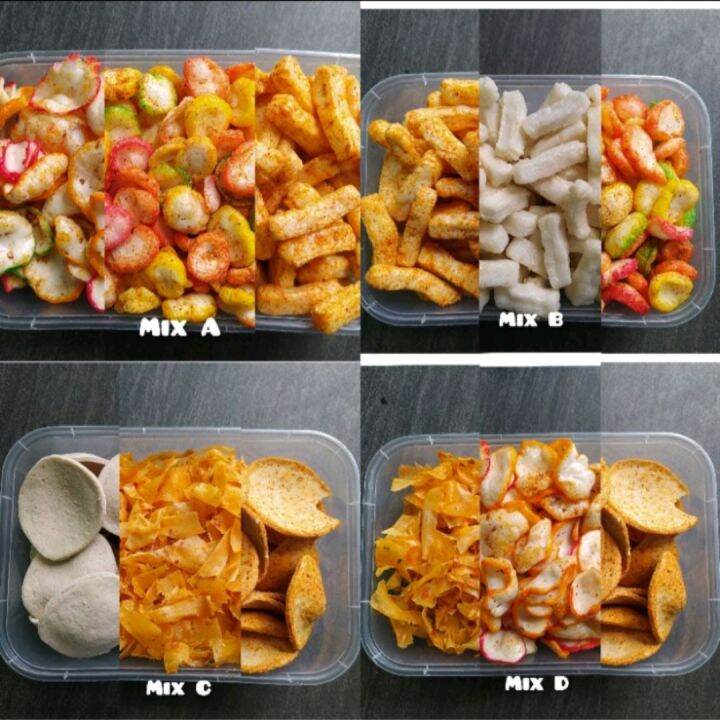 [KEMASAN BOX 750ML] CEMILAN CAMPUR BASRENG KERUPUK KRIPIK | Lazada ...