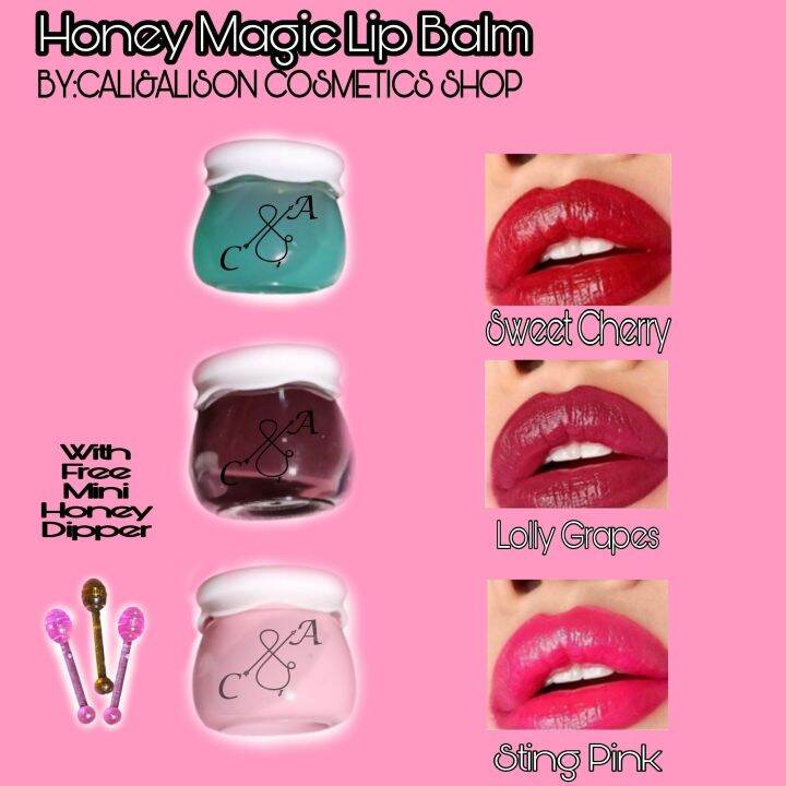 Magic lip balm long lasting 10g in honey jar with free mini honey ...