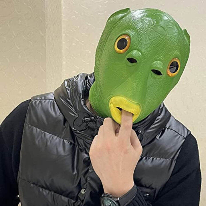 Green Head Fish Headgear Party Mask Funny Fish Head Mask | Lazada PH