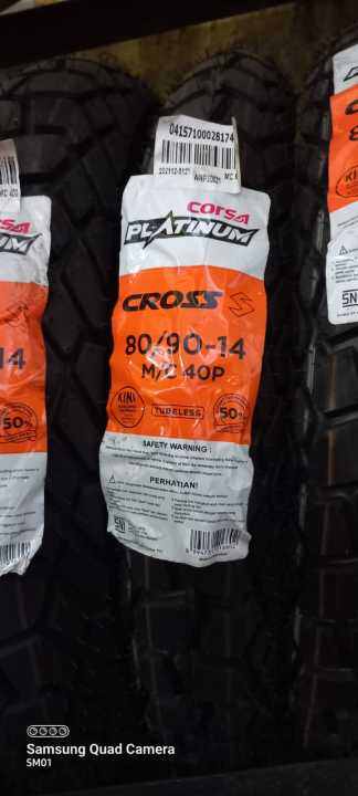 Ban Corsa Platinum Cross S 80/90-14 Tubless Ban Motor Matic Ring 14 ...