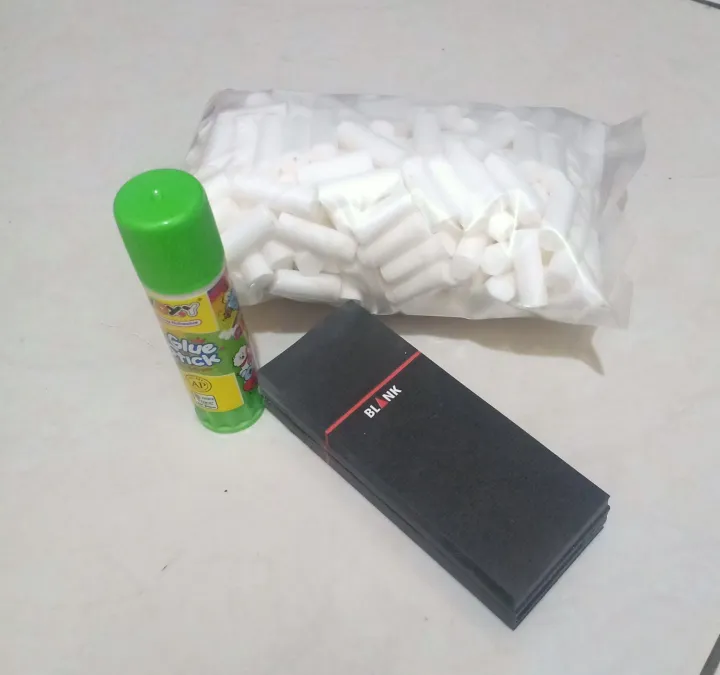 Kertas Papir Blank Hitam dan Busa Filter Reguler + Lem stick | Lazada ...