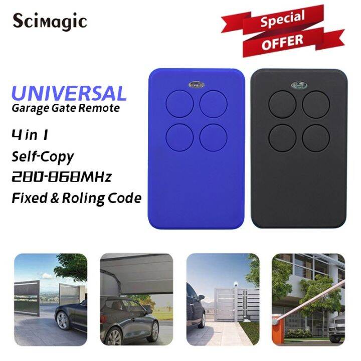 Garage Gate Door Remote Control Multifrequency 280 - 868MHz 433.92 433mhz Command Fixed Rolling ...