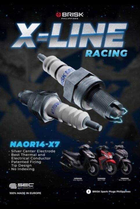 BRISK XLINE NAOR14-X7 MIO 125 SPORTY MIO SOUL 125 Spark Plug | Lazada PH