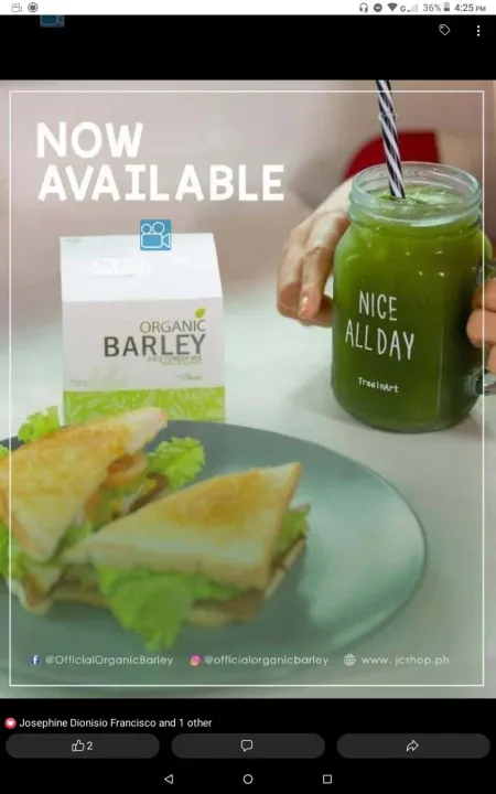Jc Premiere Organic Barley juice, tagged as the 21th century superfood ...